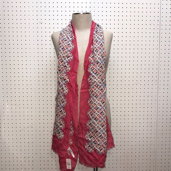 Talbots | Accessories | Nwt Talbots Womens Geo Salmon Pink And Multi ...